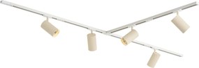 Moderní kolejnicový systém s 5 bodovými světly bílý s béžovou 1-fázový GU10 70mm - Iconic Jeana Luxe