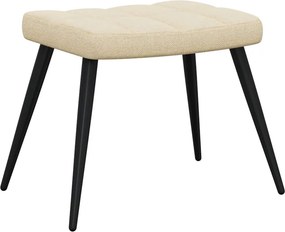 Relaxační židle se stoličkou krémová textil 327954