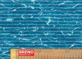 Breno Koupelnová pěnová předložka SOFTY-TEX 79829.2 vodní hladina, šíře 65 cm, Modrá