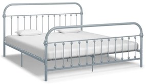 Rám postele šedý kov 180 x 200 cm