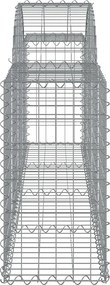 Klenuté gabionové koše 10 ks 200x30x60/80 cm pozinkované železo 3146076