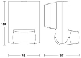 STEINEL 660215 - Venkovní infračervený senzor IS 130-2 černá IP54