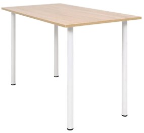 Jídelní stůl 120 x 60 x 73 cm barva dub a bílý - Default Title
