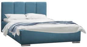 Eka Čalouněná postel Cassandra 90x200 cm Barva látky Trinity: (2313) Modrá, Úložný prostor: S kovovým rámem úložného prostoru