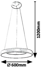 Rabalux - LED Lustr na lanku CARMELLA LED/50W/230V pr. 60 cm