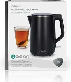 Nedis KAWK361EBK černá / Rychlovarná konvice / 2200 W / 1.5 l / Plast