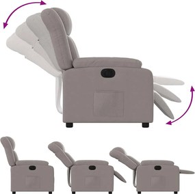 Elektrické polohovací křeslo taupe textil 3205300