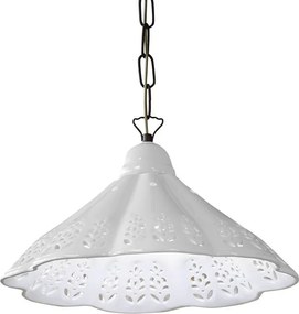 Sapho Sapho, LAMPEDUSA závěsné svítidlo E27, 60W, 230V, IP21, keramické stínítko, 39cm, mosazná řetěz, MC011C