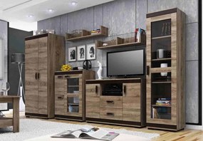 Obývací stěna Kombi P2, dub sonoma/wenge
