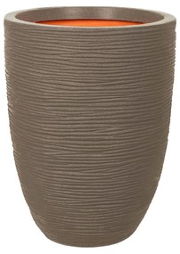 Capi Nature Rib NL Vase Elegant Low Warm Taupe Ø 46 cm / V 58 cm