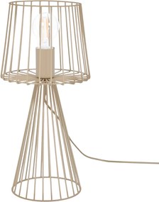 Drátěná stolní lampa Kaja LIVIA 42 cm 1xE27 béžová barva
