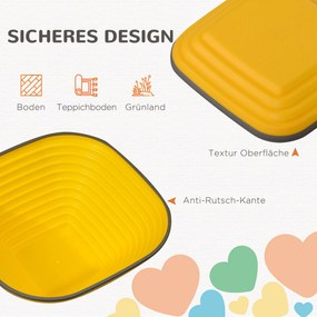AIYAPLAY říční kameny, 6 balančních kamenů ve tvaru čtverce, stohovatelné a neklouzavé stohovací kameny, unesou zátěž až 80 kg, pro děti od 3 do 8 le…