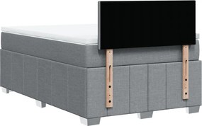 Box spring postel s matrací světle šedá 120x190 cm textil 3287000