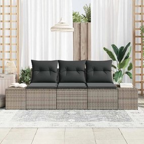 Set pohovek 3 ks Šedá polyratan 3346919