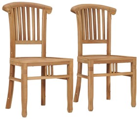 Zahradní židle 2 ks masivní teakové dřevo,  49433