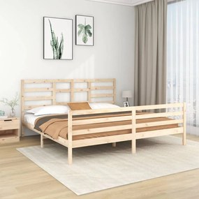 Rám postele masivní dřevo 200 x 200 cm,  3105880