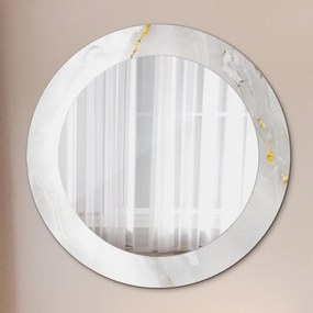 Kulaté dekorativní zrcadlo na zeď Lesklý mramor fi 60 cm