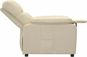 Polohovací křeslo krémové textil 289671