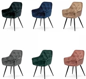 Jídelní židle šedá sametová DCH-421 GREY4