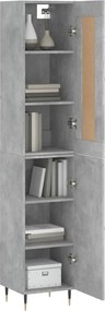 Skříň highboard betonově šedá 34,5x34x180 cm kompozitní dřevo 3200117