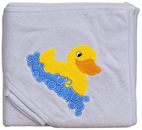 Scarlett Froté ručník - kačenka s kapucí Žlutá