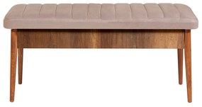 Ořech-kamenná šedá lavice s úložným prostorem Vina