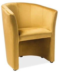 Křeslo Cuba Velvet, žlutá
