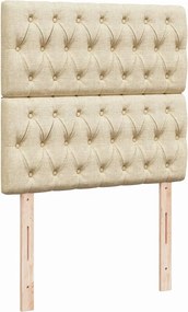 Box spring postel s matrací krémová 80 x 200 cm textil 3292627