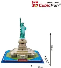 CubicFun 3D Puzzle Socha Svobody / 39 dílů / Obtížnost: 4