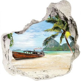 Wallmuralia Nálepka fototapeta 3D výhled Palmy na pláži 75x75 cm