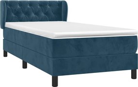 Box spring postel s matrací tmavě modrá 80 x 200 cm samet 3127641