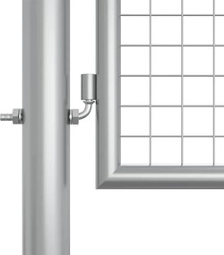 Zahradní branka pozinkovaná ocel 400 x 125 cm stříbrná 144300