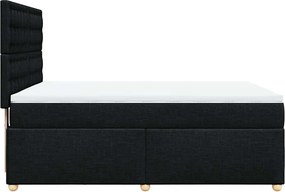 Box spring postel s matrací černá 160x200 cm textil 3293647
