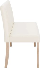 Lavice 139,5 cm krémová umělá kůže 281330