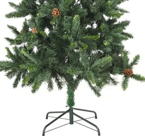 vidaXL Umělý vánoční stromek se šiškami 180 cm [284315] Barva: Zelená