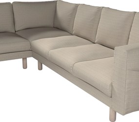 Potah na pohovku IKEA Norsborg rohová 5-místná barva béžová látka pletený vzor