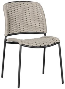 Hoorns Set dvou béžových hliníkových zahradních židlí Tiga