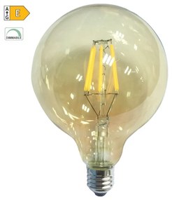 Diolamp LED Globe Filament žárovka G125 Amber 10W/230V/E27/2700K/1160Lm/360°/Dim