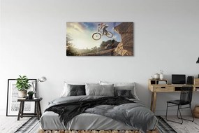 akrylový obraz Horské kolo oblohy zataženo 125x50 cm