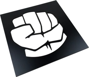 Dřevěná dekorace Symbol Hulka černá