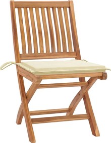 vidaXL Zahradní židle 2 ks podušky masivní teakové dřevo [3062435] Barva: Modrá