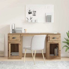 Stůl s kabinetem Artisanový dub Kompozitní dřevo 3402678