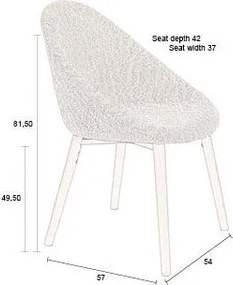 Béžové čalouněné jídelní křeslo Fenna – Dutchbone