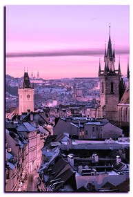 Obraz na plátně - Panoramatický pohled na starú Prahu - obdélník 7256VA (60x40 cm)