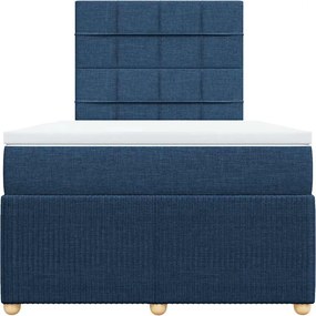 Box spring postel s matrací modrá 120x200 cm textil 3294329