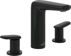 Villeroy & Boch Antao - Umyvadlová baterie s výpustí Push-Open, 3-otvorová instalace, matná černá TVW111001000K5