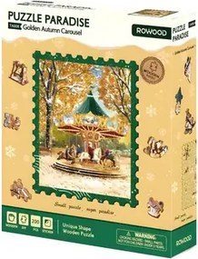 ROBOTIME Puzzle Dřevěné puzzle Podzimní kolotoč / 200 dílků / od 14 le