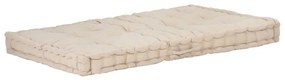 vidaXL Poduška na nábytek z palet bavlna 120 x 80 x 10 cm béžová