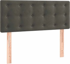 Box spring postel s matrací tmavě šedá 90x190 cm samet 3131172