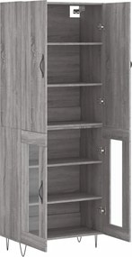 Skříň highboard šedá sonoma 69,5 x 34 x 180 cm kompozitní dřevo 3198071
